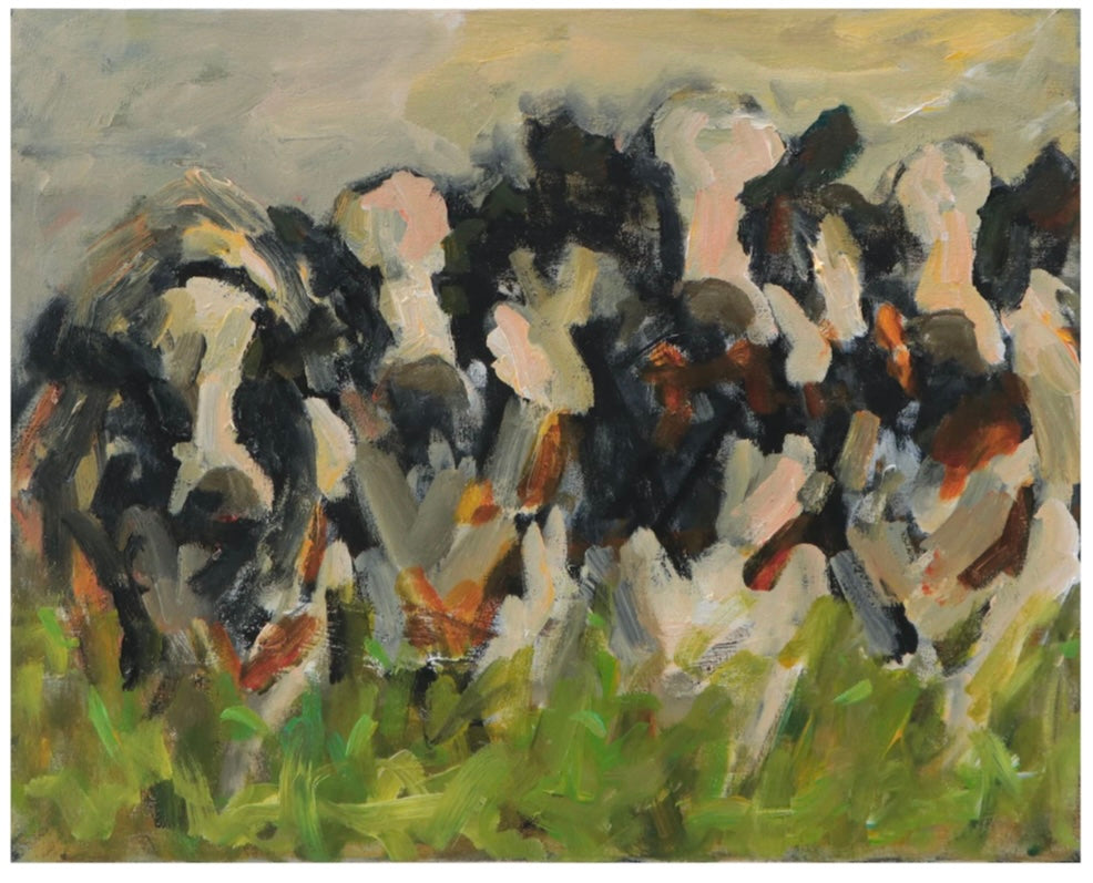 Sam Raines Original Acrylic Painting – Blue Ruby